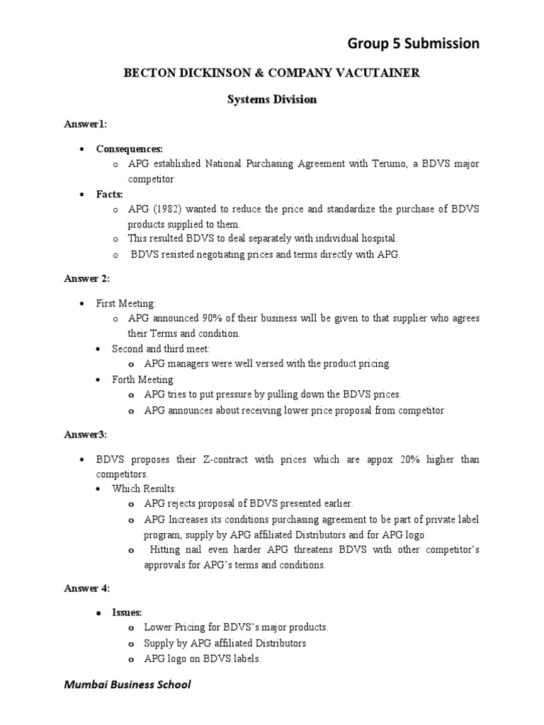 Becton Dickinson | PDF