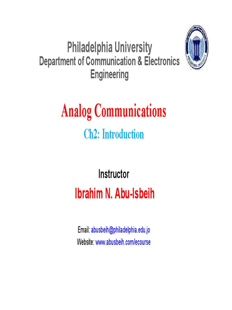 Ch2.Fourier Theory and Communication Signals | PDF | Bandwidth (Signal ...