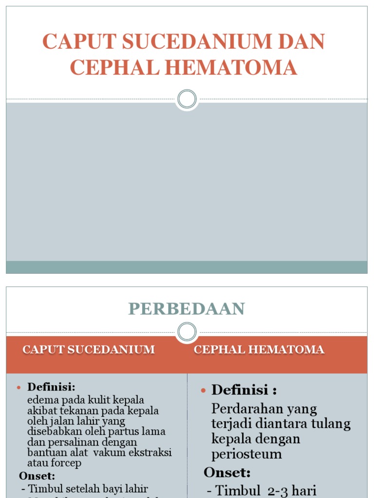 Caput Sucedanium Dan Cephal Hematoma Oke | PDF