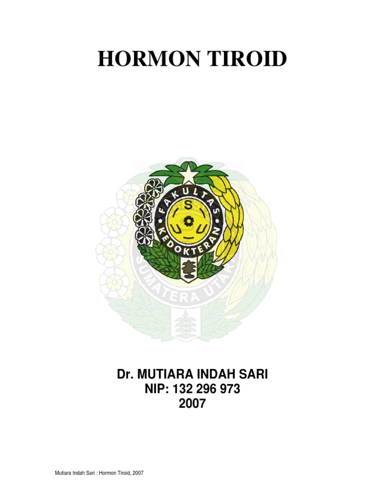 Sintesis Hormon Tiroid PDF | PDF