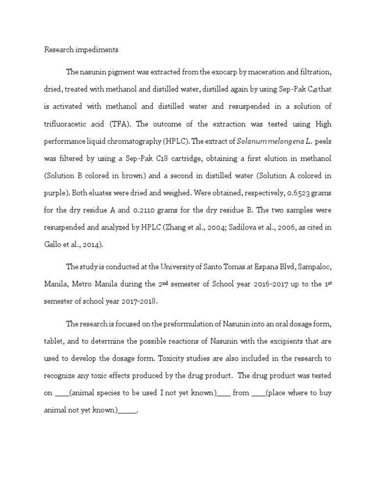 Research Impediments