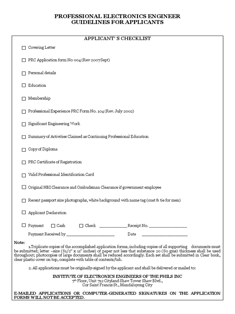 Guidelines for Upgrading an Electronics Engineer License to a ...