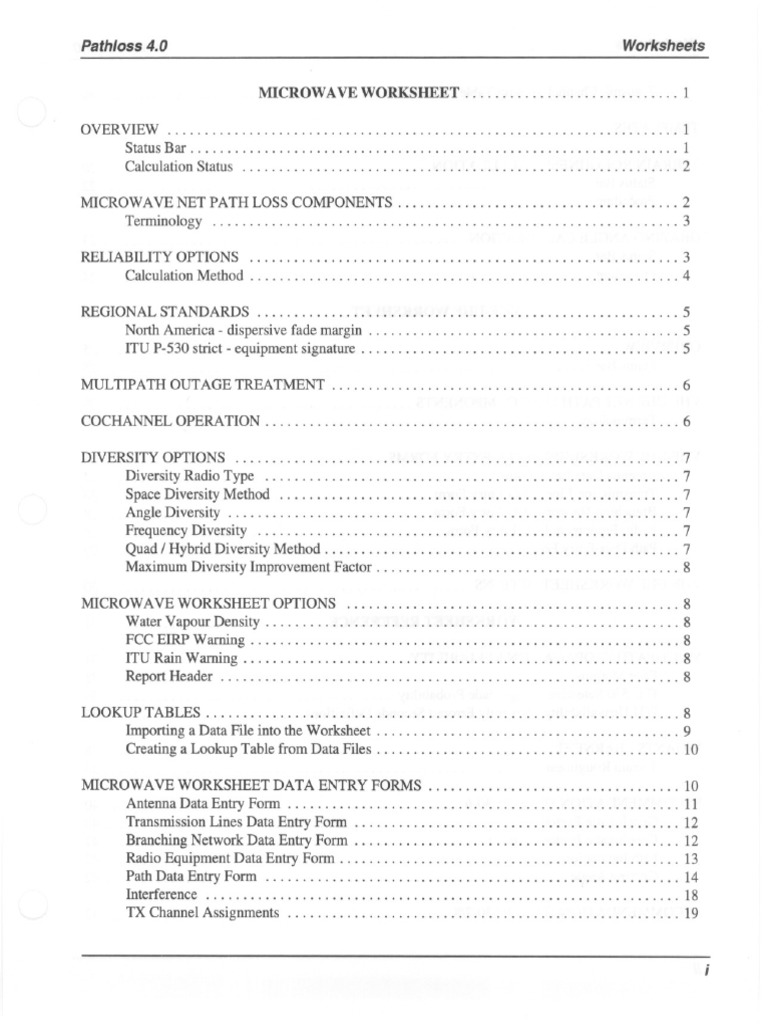 Pathloss - 6. Worksheets | PDF