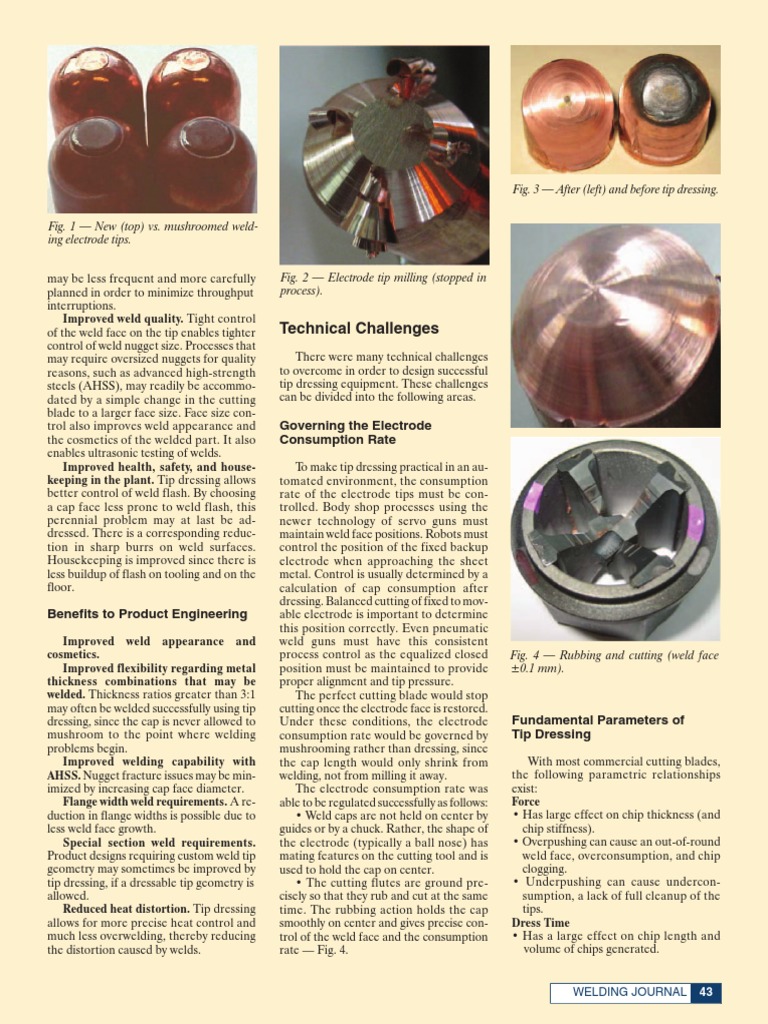The Role of Tip Dressing | PDF | Blade | Welding