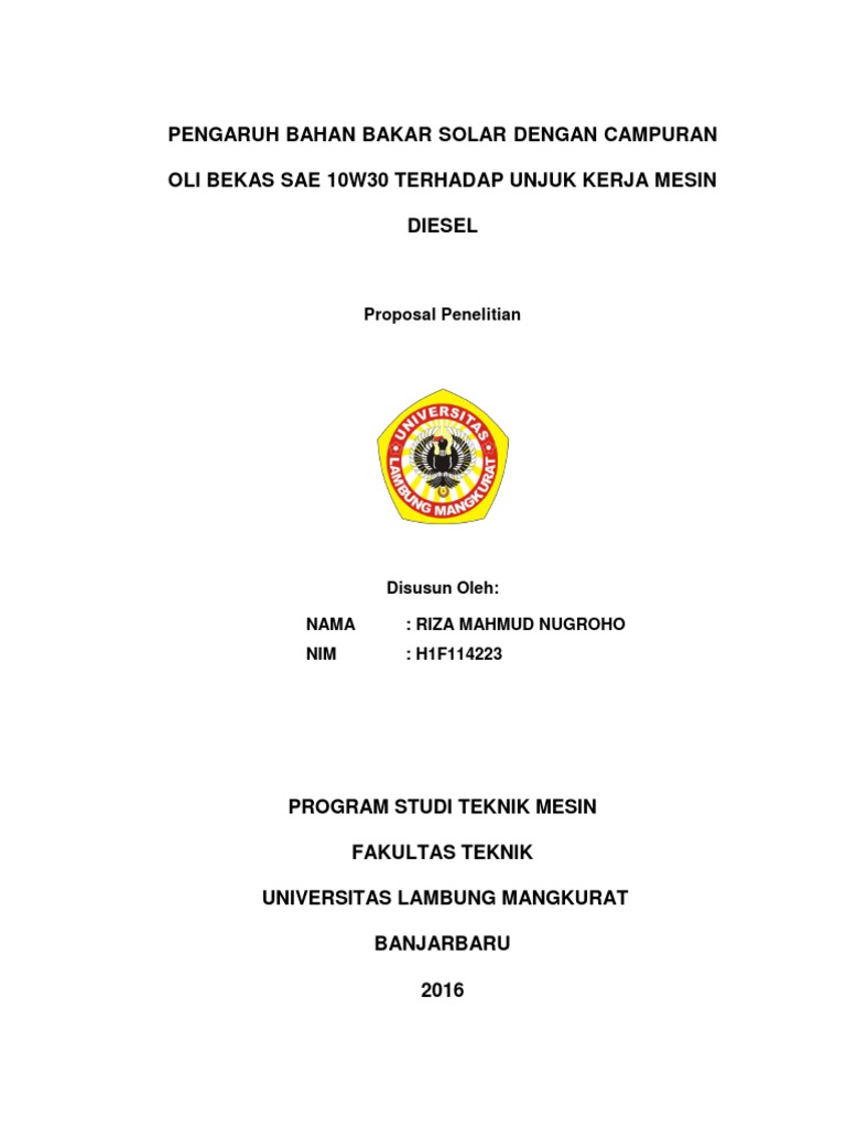 Contoh Proposal TA | PDF