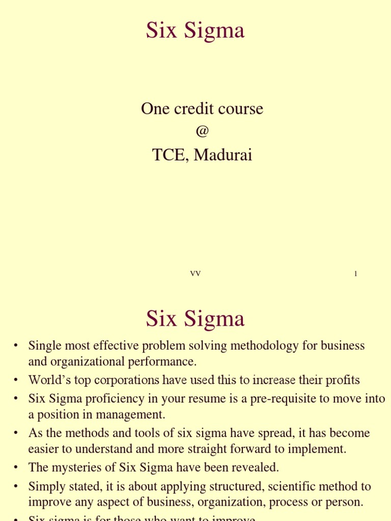 Six Sigma | Download Free PDF | Six Sigma | Variance