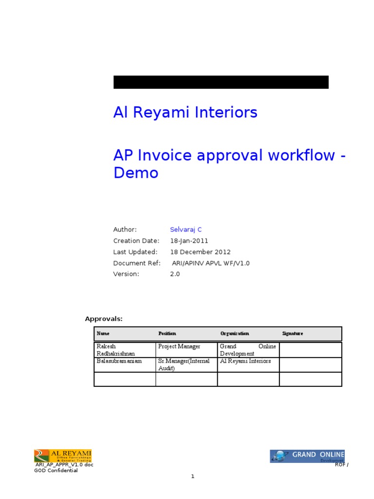 AP Invoice Approval Workflow | PDF | System Administrator | Invoice