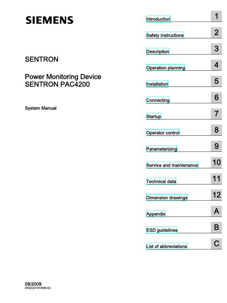 Sentron Pac4200 Manual | PDF | Power Supply | Transformer