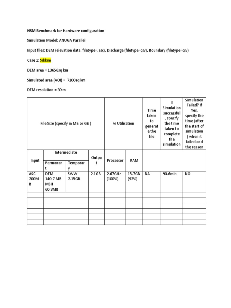 NSM Hardware Benchmark Simulation Results | PDF | Random Access Memory ...