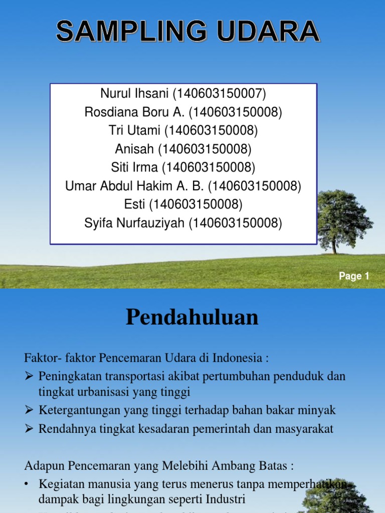 Sampling Udara | PDF