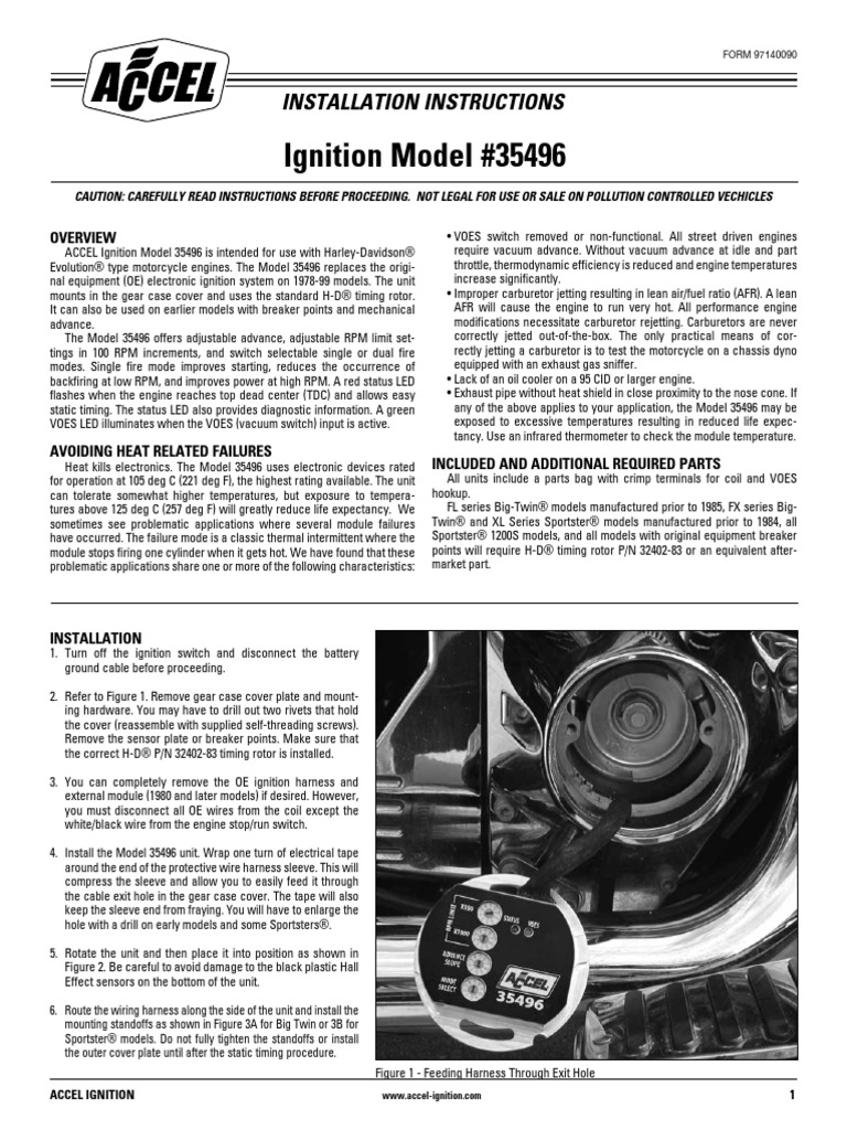 Ignition Model #35496: Installation Instructions | PDF | Ignition ...