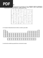 Sopa de Letras de Tabla Periódica de Los Elementos Químicos | PDF ...