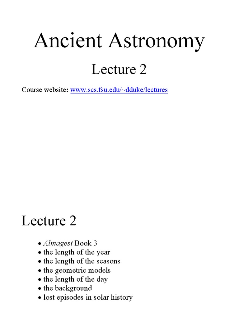 Ancient Astronomy: Ptolemy's Solar Model | PDF | Ptolemy | Astronomy