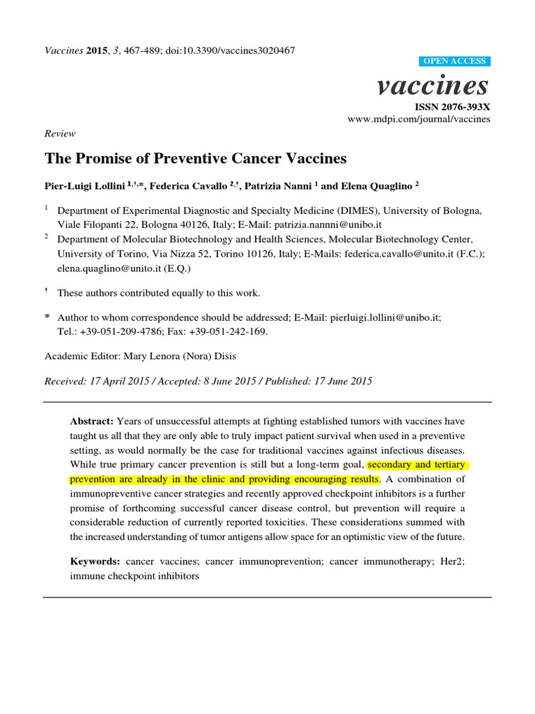 Lollini 2015 | PDF | Cancer | Antigen
