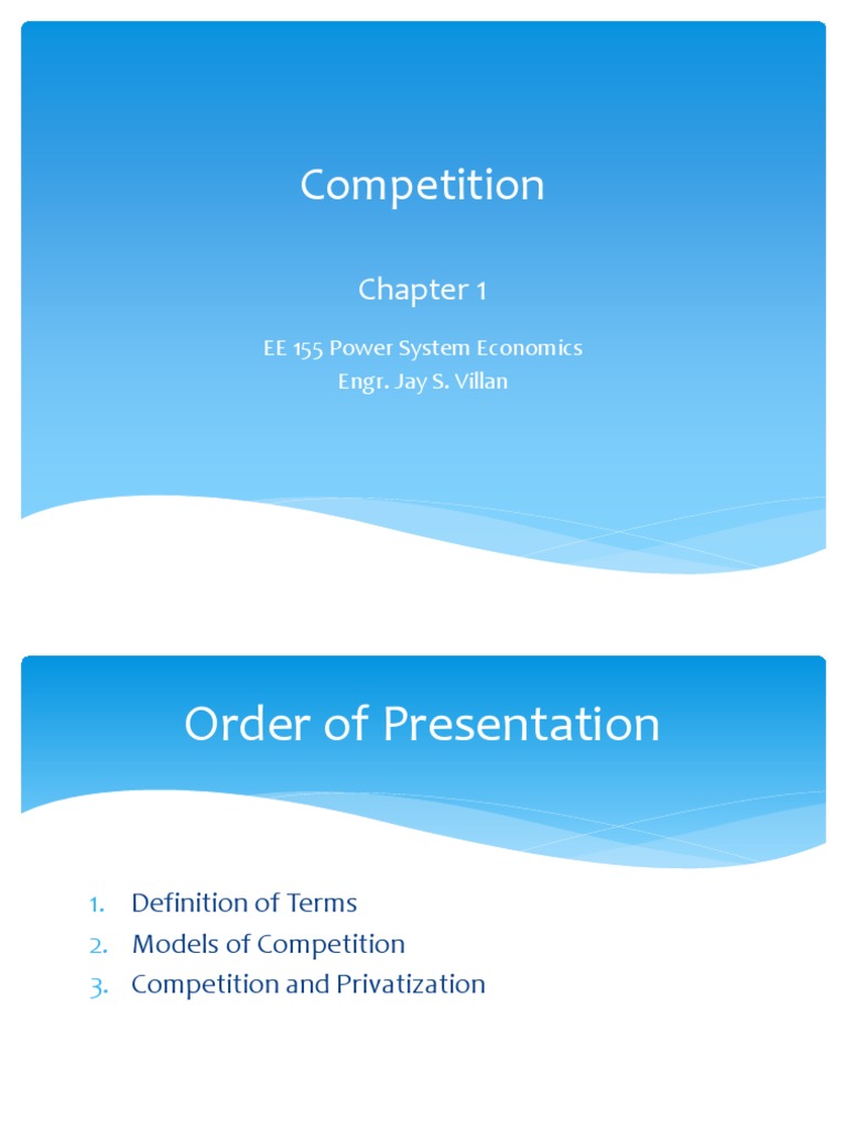 Power System Competition Models Explained | PDF | Public Utility ...