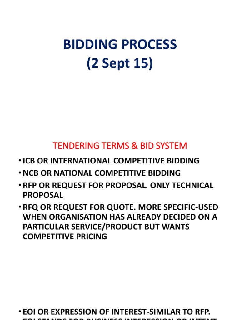 Bidding Process Explained: Stages, Prequalification & Bid Evaluation ...
