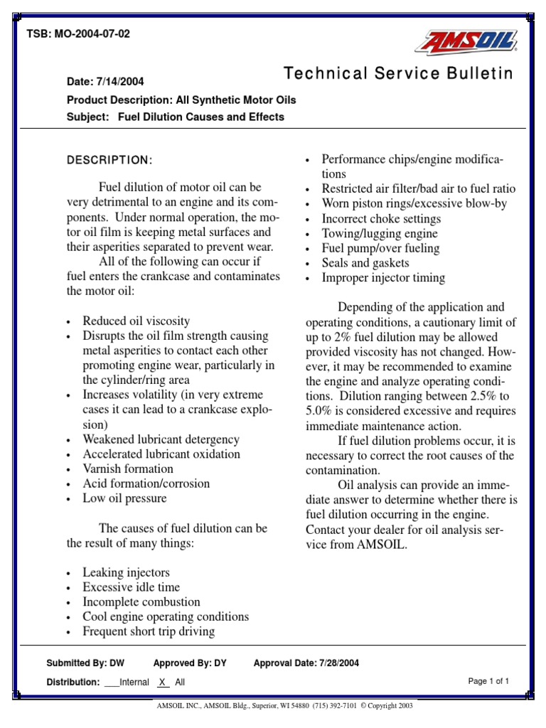 Fuel Dilution in Engines | PDF | Motor Oil | Rotating Machines
