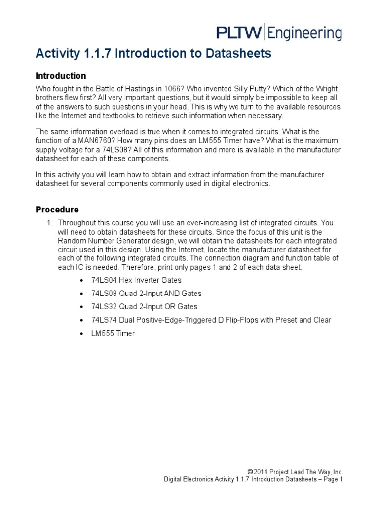 1 1 7 A Datasheets 1 | Download Free PDF | Integrated Circuit ...