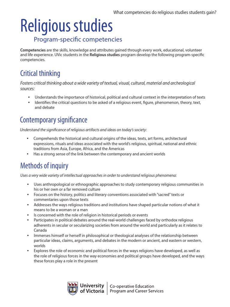 Program Religious Studies | PDF | Religious Studies | Traditions