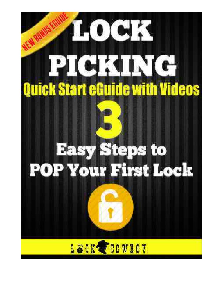 Lock Cowboy Guides (Merged) | PDF | Lock (Security Device) | Force