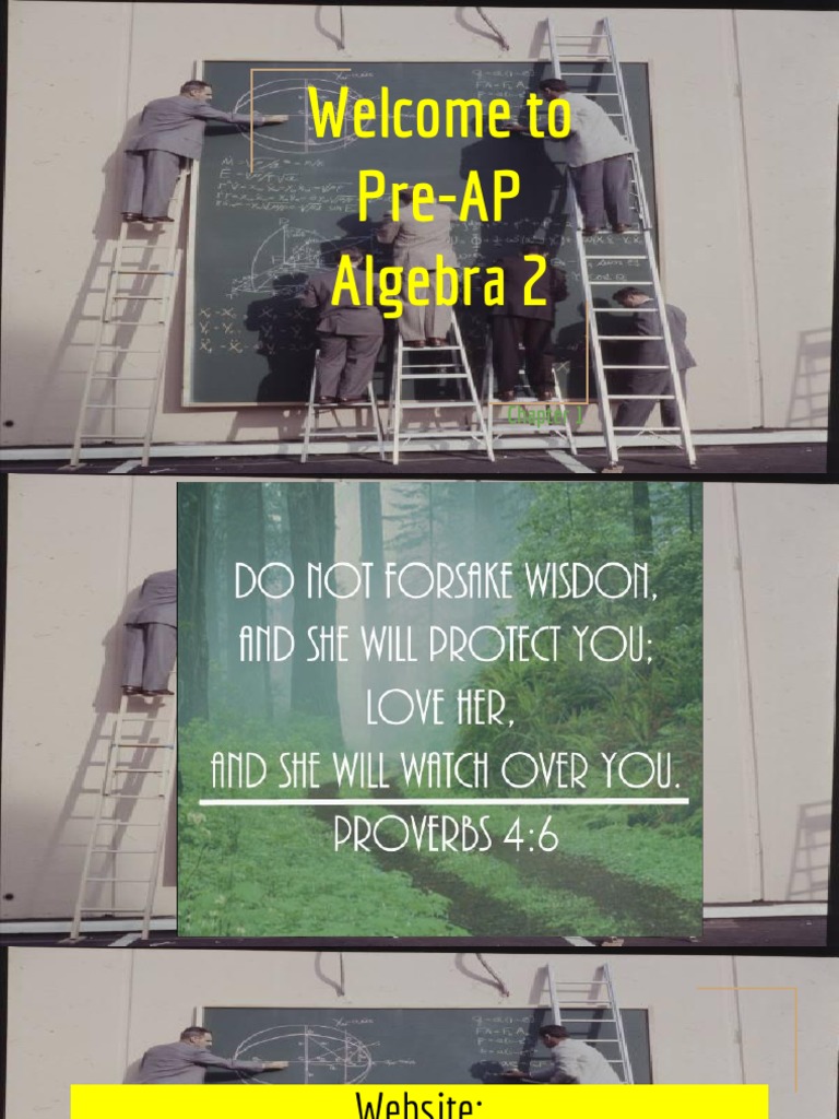 Pre-AP Algebra 2 Chapter 1 Overview | PDF | Integer | Exponentiation