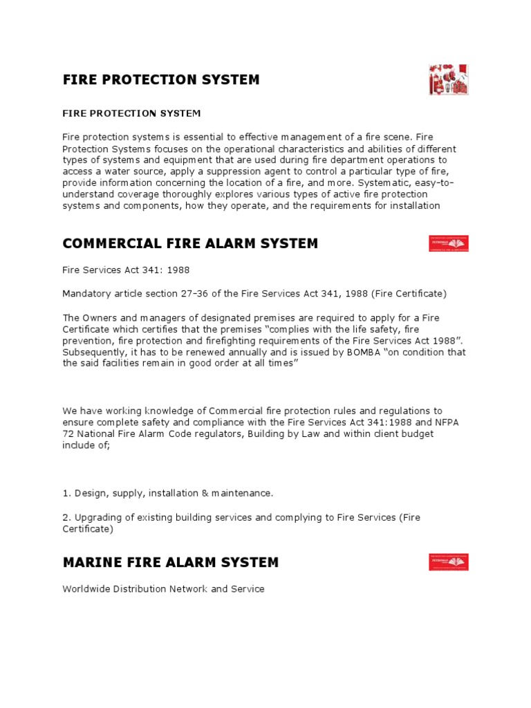 Fire Protection System | PDF
