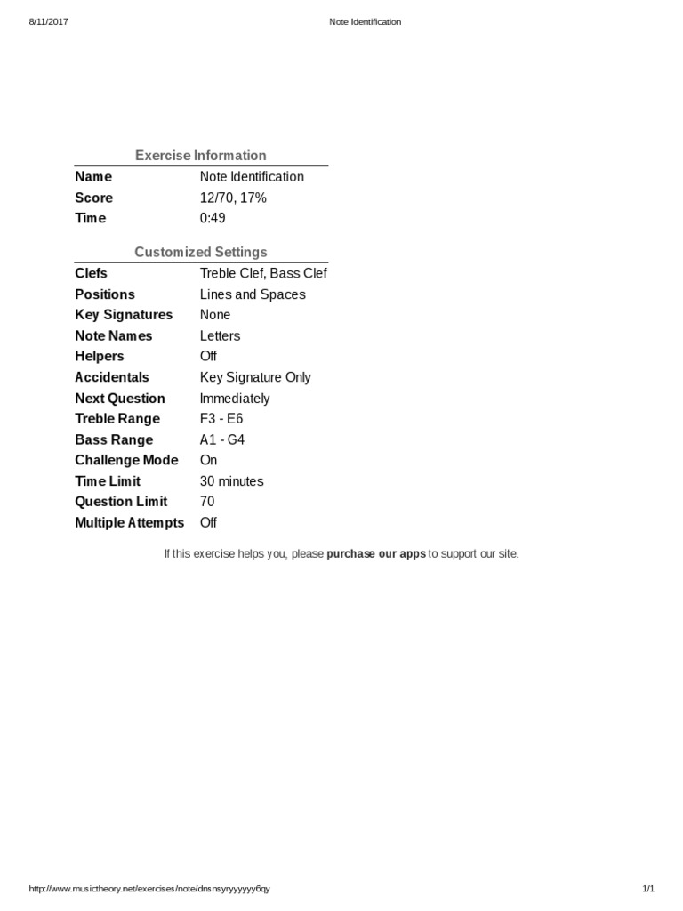 Note Identification PDF | Download Free PDF | Clef | Musical Compositions
