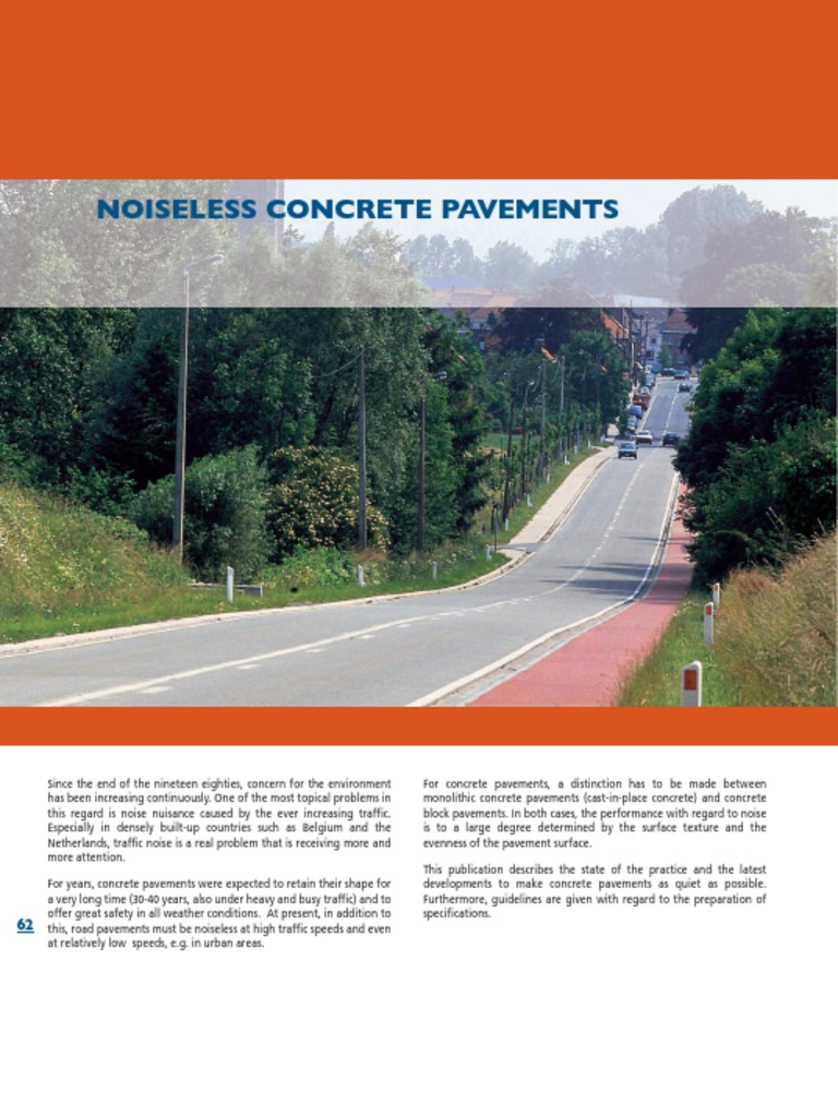 Noiseless Concrete Pavements | PDF | Road Surface | Concrete