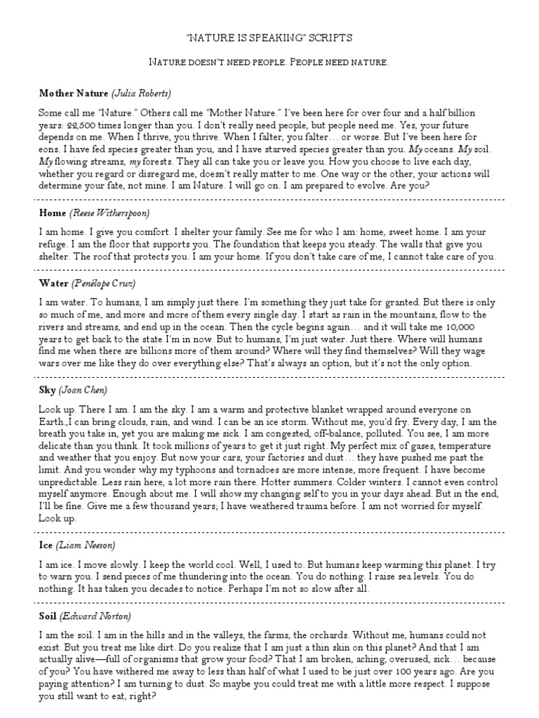 Script Packet | PDF | Rain | Ice