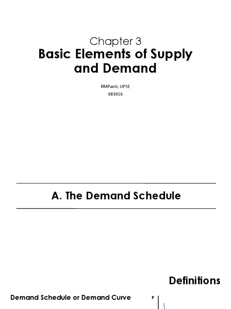 Chapter 3 - The Basic Elements of Supply and Demand | PDF | Supply And ...