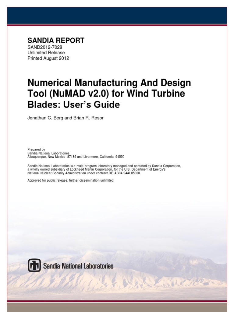 Numad Userguide Sand2012-7028 | PDF | Matlab | Command Line Interface