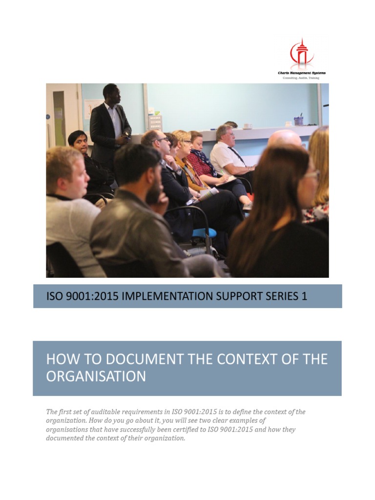How To Document The Context of The Organisation: Iso 9001:2015 ...