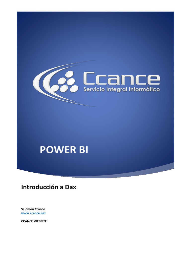 Capitulo 08 Introduccion Dax PDF | PDF | Tabla (base de datos) | Fórmula