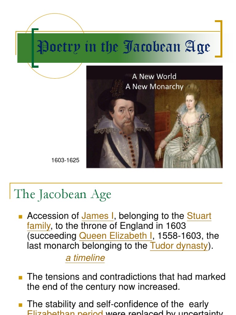 Metaphysical Poetry in the Jacobean Age | PDF | James Vi And I ...