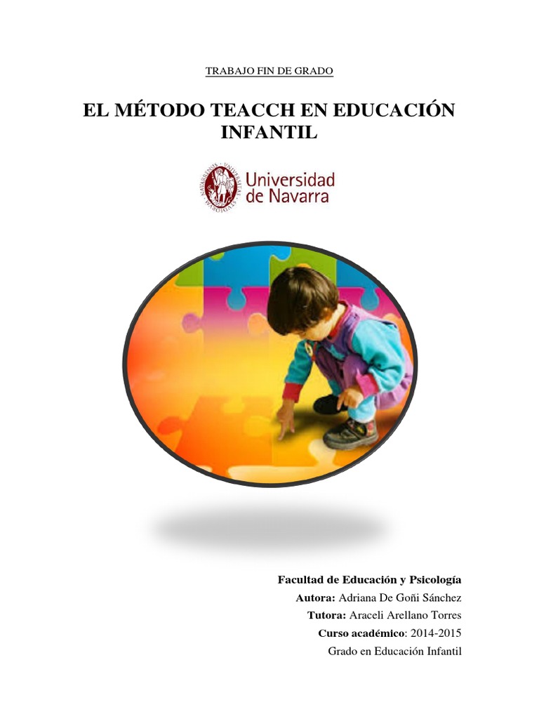 MÉTODO TEACCH.pdf | Espectro autista | Educación de la primera infancia
