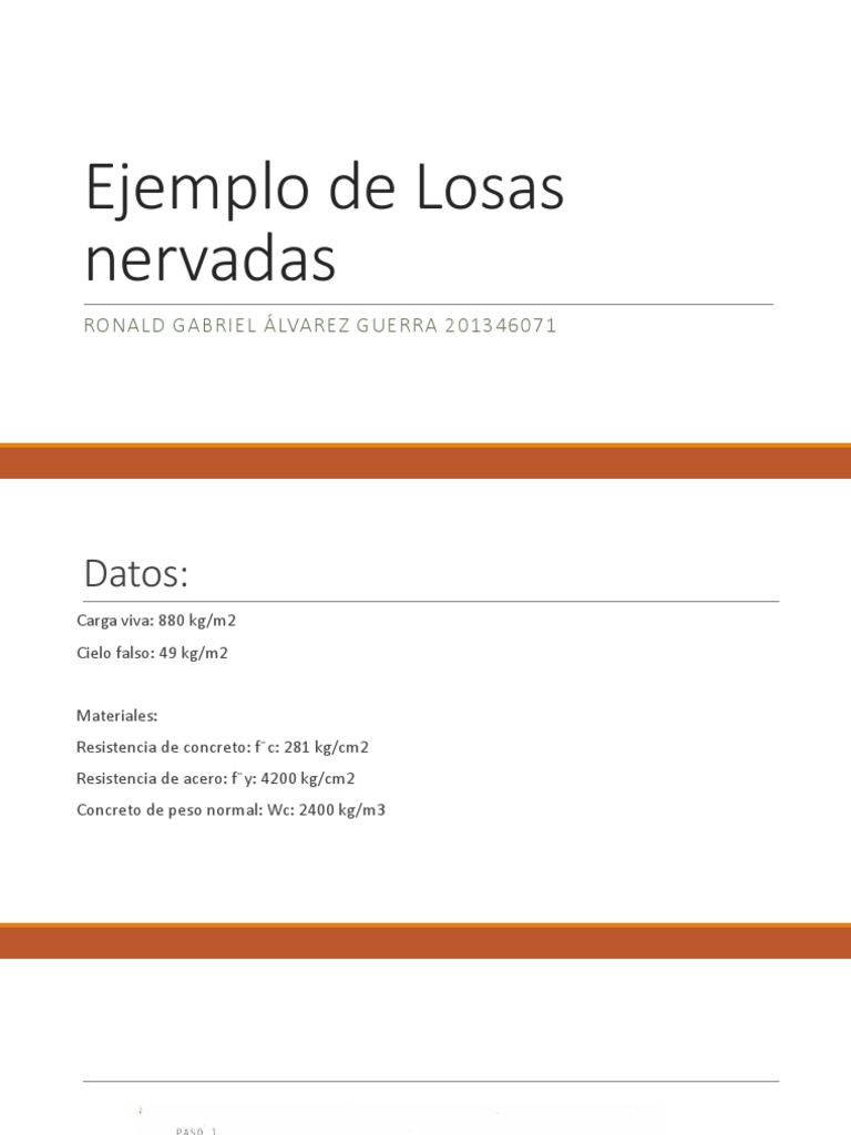 Ejemplo de Losas Nervadas | PDF