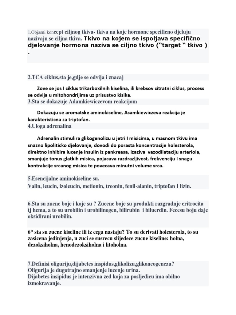 Biohemija - Zavrsni Ispit | PDF