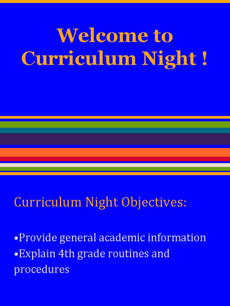 Curriculum Night Slides 2017-18 | PDF | Password | Homework