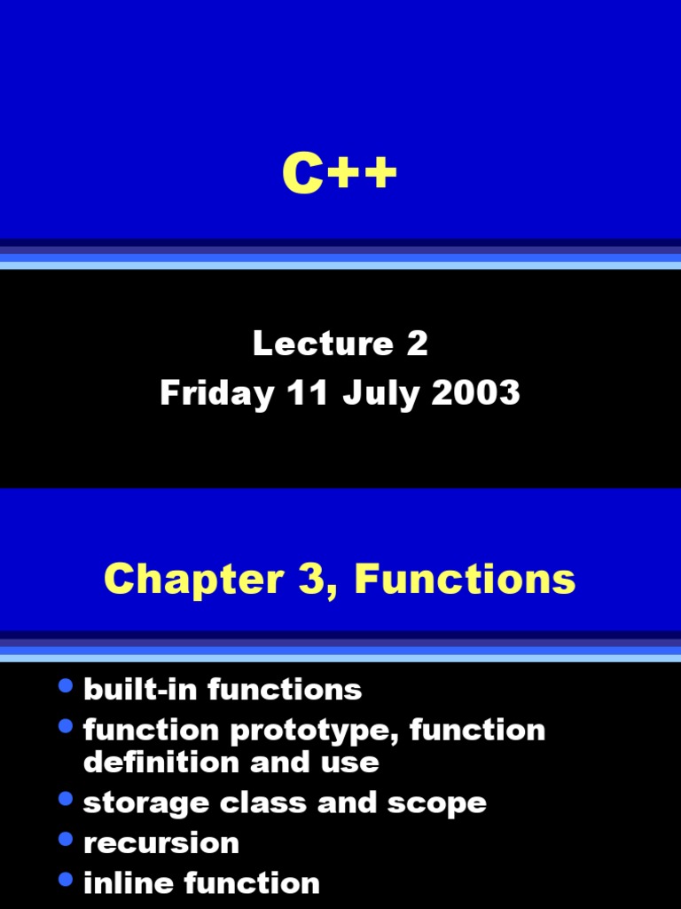 Cpp2 Functions | PDF | Scope (Computer Science) | Variable (Computer Science)