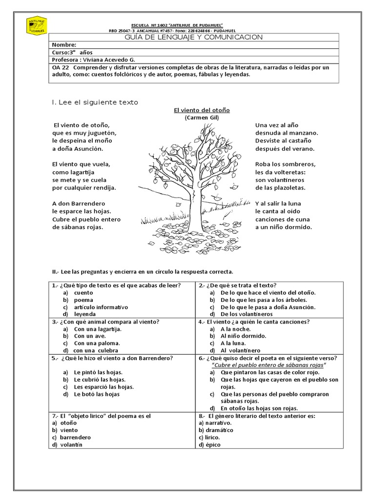 Guion 2 Guia Poema 3 | PDF | Poesía