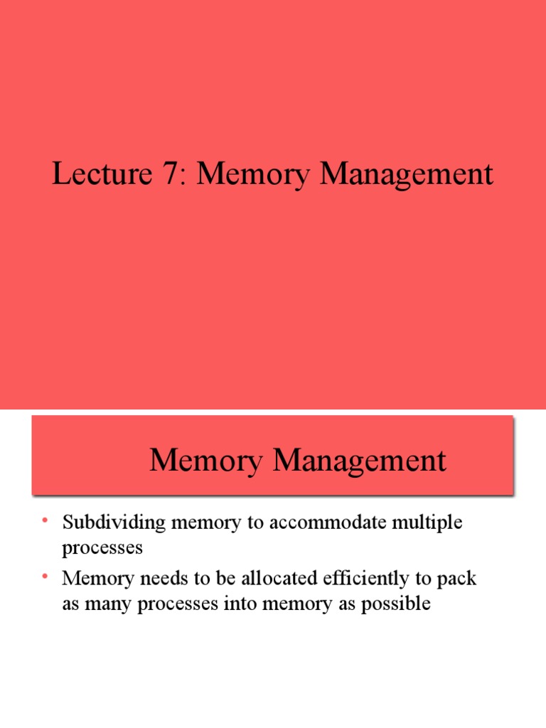 Memory Management | PDF | Software Engineering | Computing