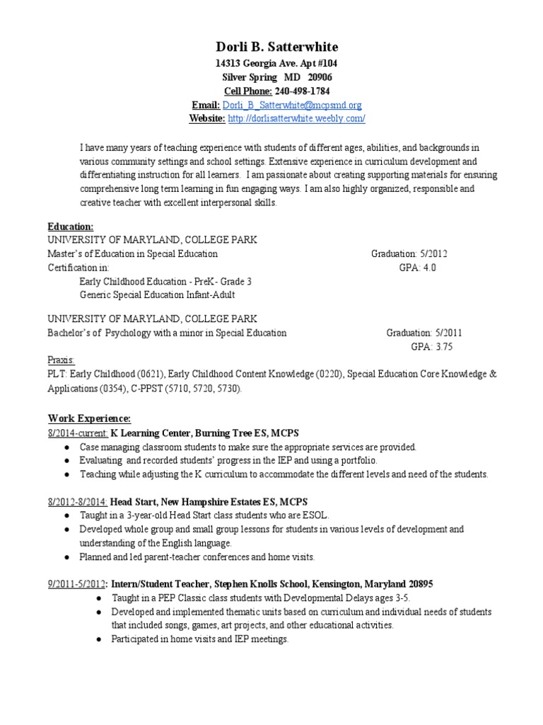 Resume 1 Docx 1 | PDF