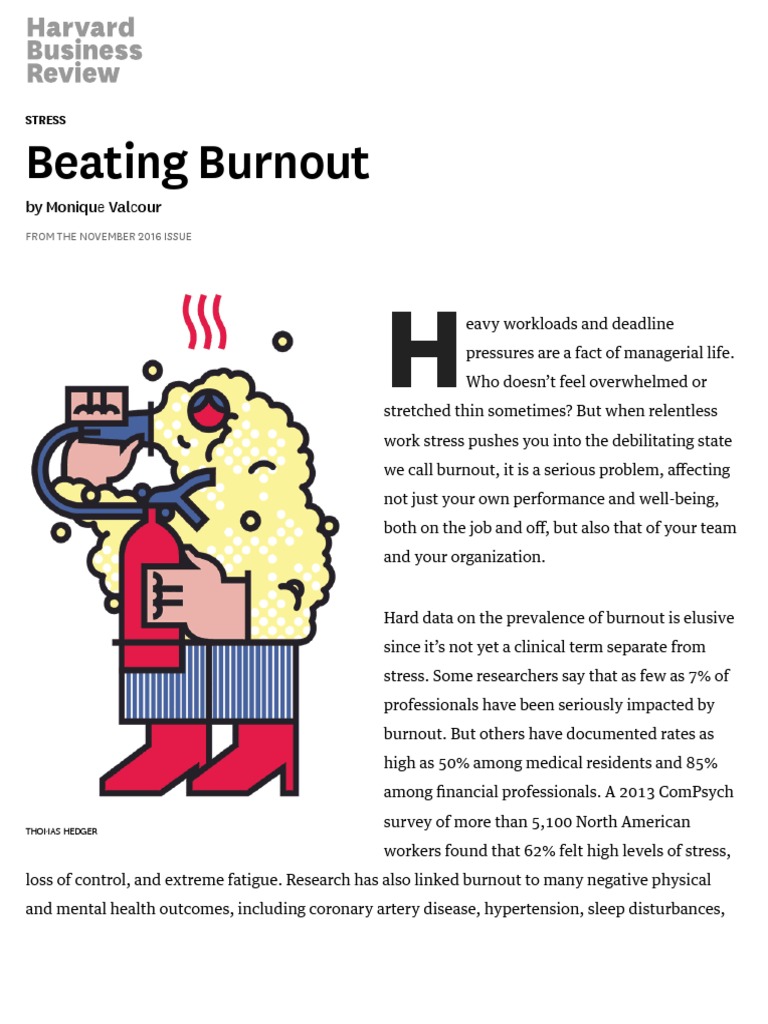 Strategies to Overcome Burnout | PDF | Occupational Burnout | Stress ...