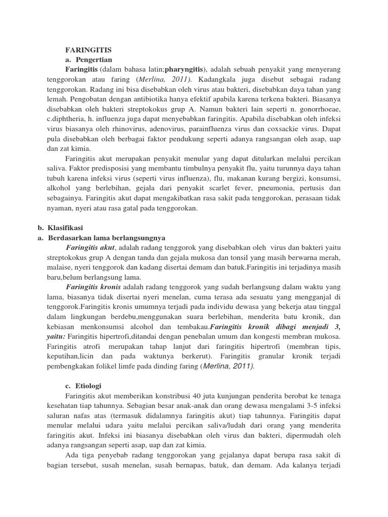 Panduan Lengkap Faringitis: Gejala & Penyebab | PDF | Sains & Matematika