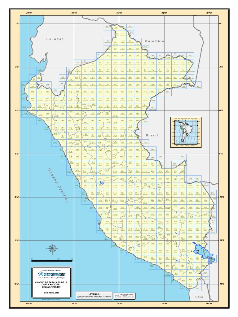 Mapa Cuadro de Empalmes de La Carta Nacional PDF | PDF | América del ...