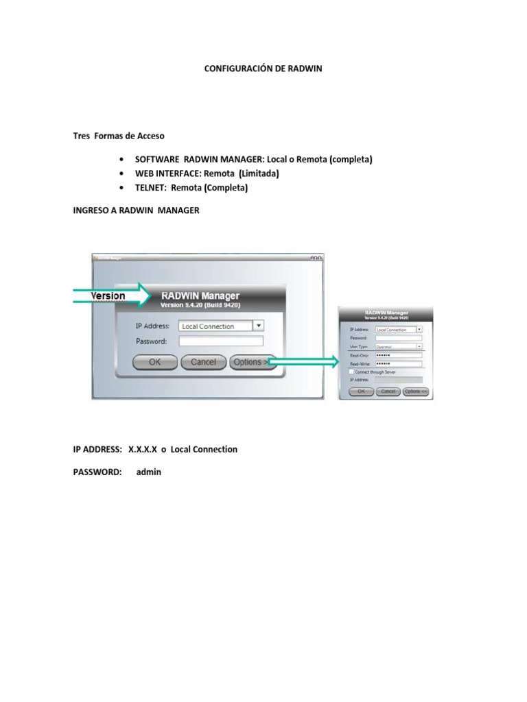 Configuración de Radwin | PDF