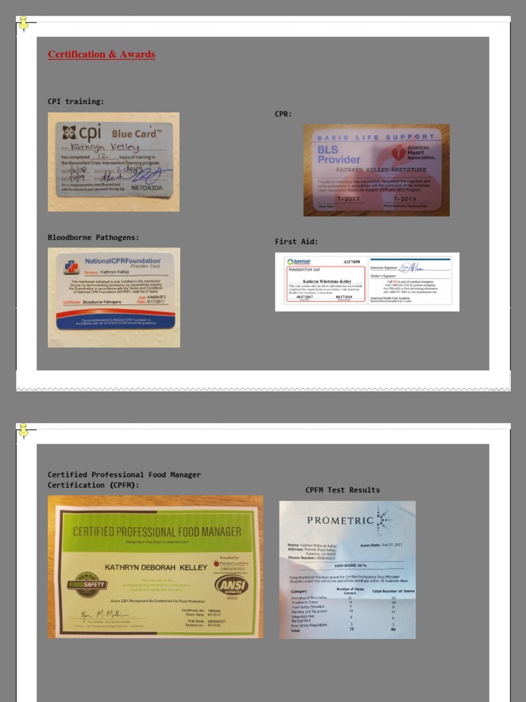 Certifications Awards | PDF