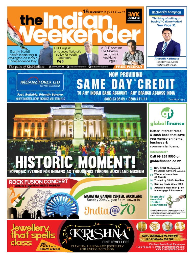 Indian Weekender 18 August 2017 | PDF | New Zealand | Labour Party (Uk)