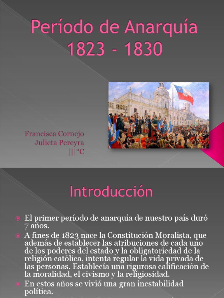 Periodo de Anarquia 1823-1830 | PDF | Chile | Gobierno