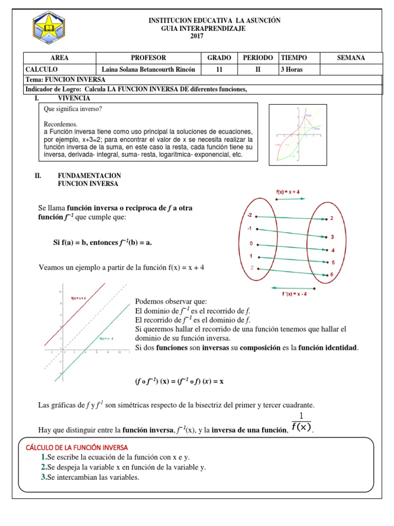 Guia Funcion INVERSA | PDF